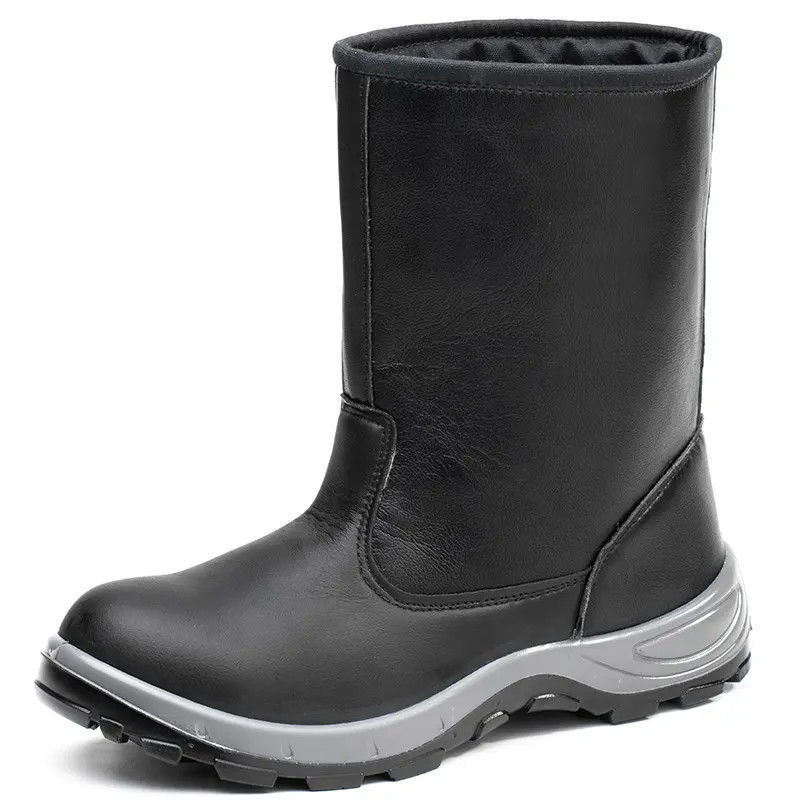 Black High Cut Work Boots For Men Welding Safety Shoes With Steel Toe